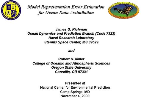 Model Representation Error Estimation For Ocean Data Assimilation