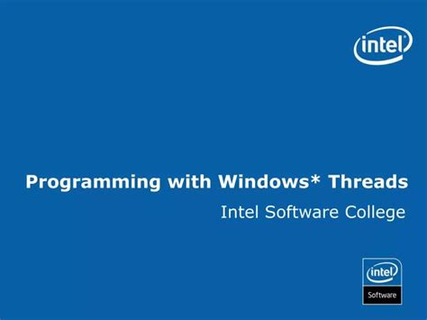 Ppt Programming With Windows Threads Powerpoint Presentation Free