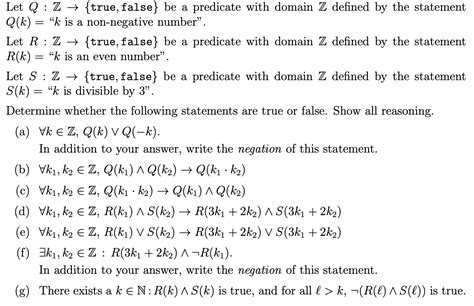 Solved Let Q Mathbb Z Rightarrow True