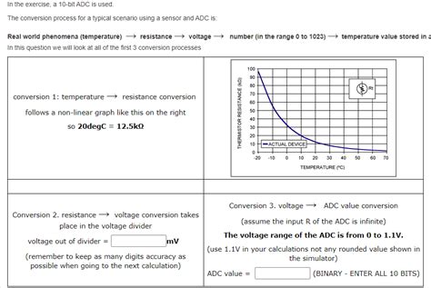 solved in the exercise a 10 bit adc is used the conversion