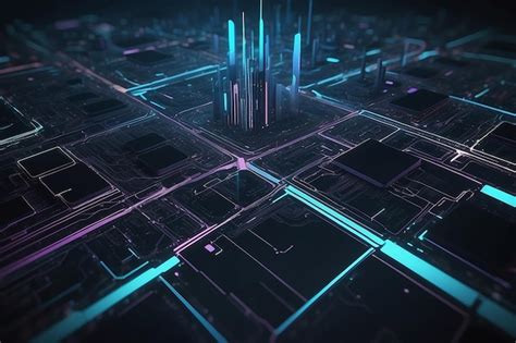 Premium Photo Technology Digital Line Corner Structure Cyber Data Network Connection Concept