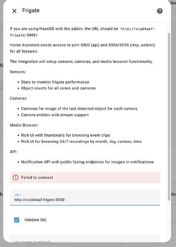 Frigate Integration Failed To Connect Configuration Home Assistant Community
