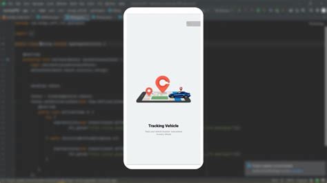 splash screen with beautiful animations of vehicle tracking app in