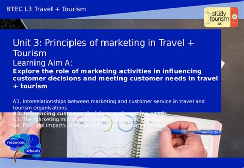 Btec L3 Travel Tourism U3 Marketing A2 Influencing Customer Decisions Teaching Resources