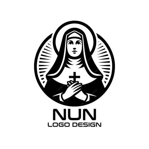 Nun Vector Logo Design Premium Vector