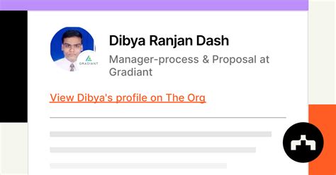 Dibya Ranjan Dash Manager Process And Proposal At Gradiant The Org