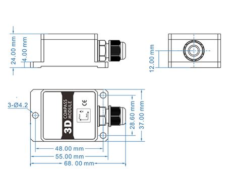 3d Electronic Compass Sensor For Carboat