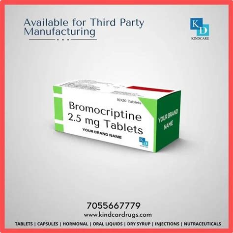 Bromocriptine 25 Mg Tablets Packaging Type Box At Rs 200box In Roorkee