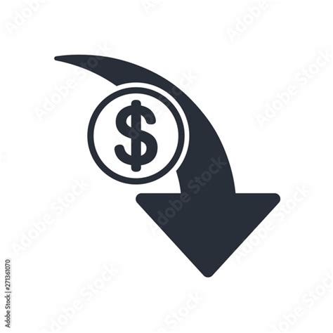 Reduce Costs Vector Icon Money White Background Buy This Stock Vector And Explore Similar