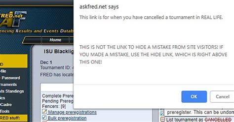 This Is The Process For Cancelling A Tournament On The Uss Leading Fencing Event Website