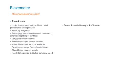 Jmeter Cloud Service Comparison Pptx Cloud Computing Internet