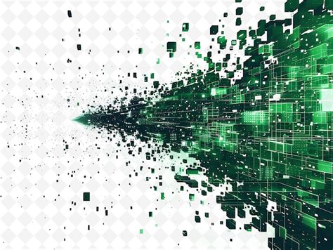 Premium Psd Png Hacker Intrusion Glitch With Binary Code Abstract Shapes And Illustration