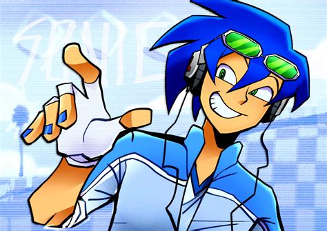 Safebooru 1boy Blue Background Character Name Checkered Background