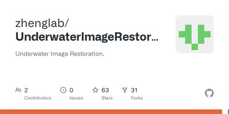 Github Zhenglab Underwaterimagerestoration Underwater Image Restoration