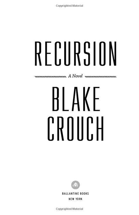 Recursion A Novel FAHASA COM