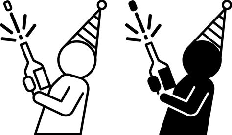 Party Black And White Clip Art