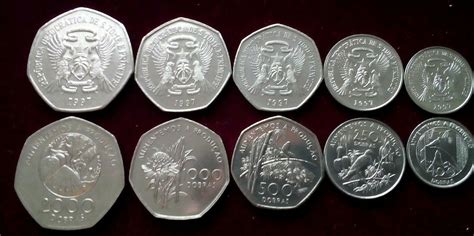Sao Tome Saint Thomas Set Of 5 Coins 100 250 500 1000 2000 Dobras