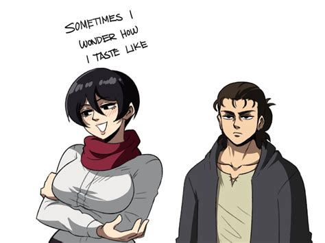 Mikasa Ackerman And Eren Yeager Shingeki No Kyojin Drawn By Tina Fate Danbooru