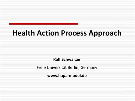 Ppt Health Action Process Approach Ralf Schwarzer Freie Universität Berlin Germany Hapa Model