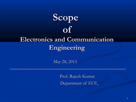 Scope Of Electronics And Communication Engineering Ppt