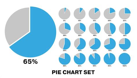 Premium Vector 20 Set Pie Chart Percentage Graph Design Infographic