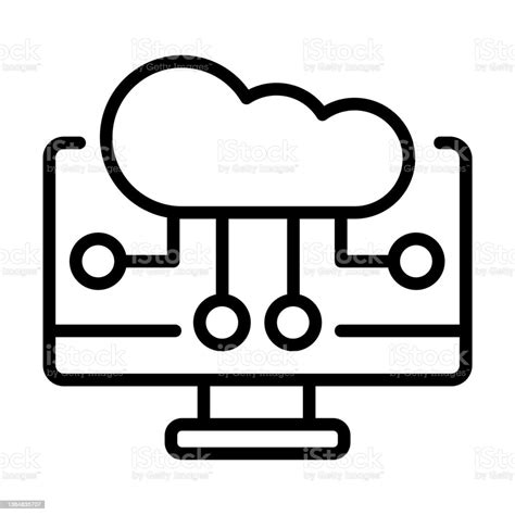 Computing Technology Icon From General Collection Thin Linear Computing Technology Network