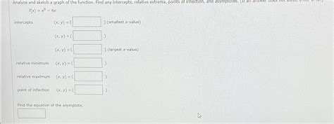 Solved Analyze And Sketch A Graph Of The Function Find Any