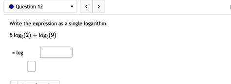 Solved Write The Expression As A Single Logarithm