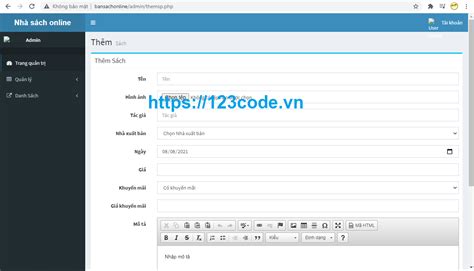 Share code website bán sách online bằng php thuần