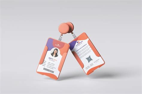 신분증 템플릿 사무실 신분증 직원 신분증 베크터 신분증 Template 프리미엄 벡터