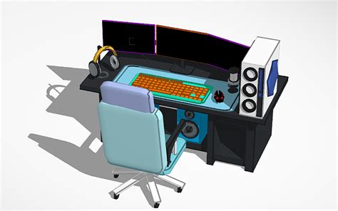 3d Design Gaming Setup Tinkercad