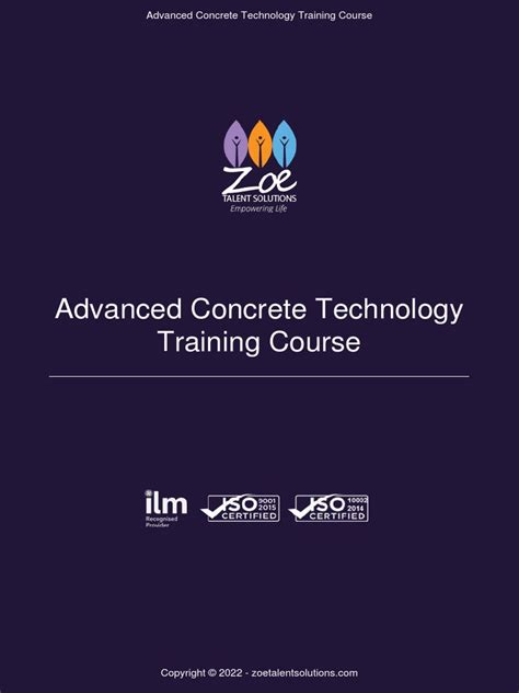Advanced Concrete Technology Training Course Pdf Concrete
