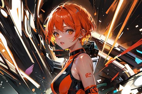 Cute Kawai Beautiful Girl Anime Futuretech Premium Ai Generated Image