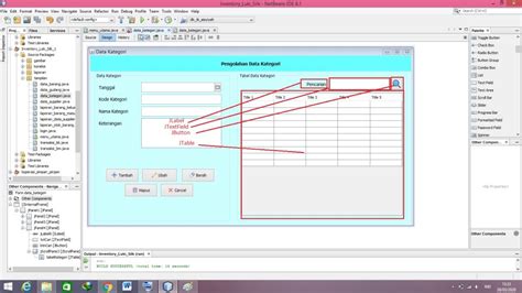 Form Data Kategori Add Jpanel Field Kategori Tabel Kategori Javatech