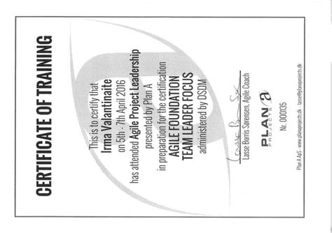 Agile Certificate Ppt