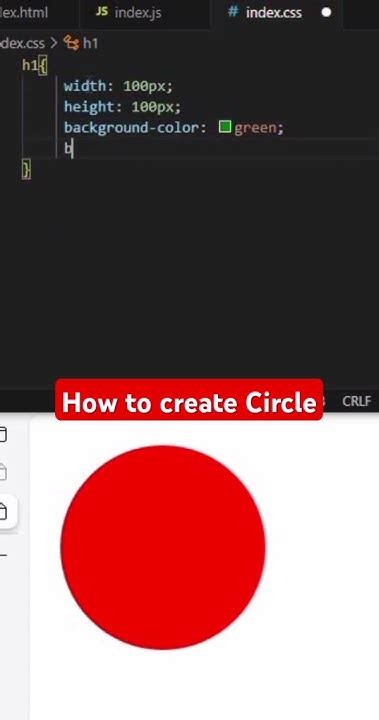 how to create circle in css shorts shortvideo css youtube