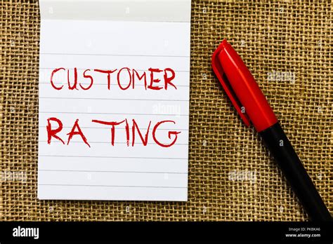Handwriting Text Customer Rating Concept Meaning Each Point Of The