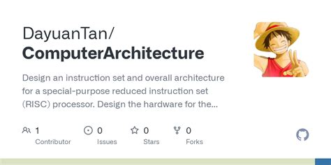 Github Dayuantancomputerarchitecture Design An Instruction Set And Overall Architecture For