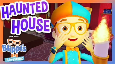 Blippi Visits A Haunted House In Find The Blippis On Roblox Blippi
