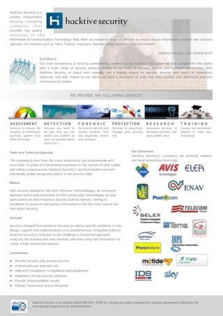 Hacktive Security - IT Security Services | PDF