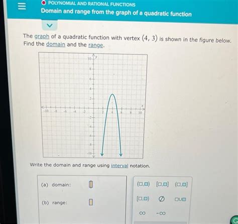 Solved The Graph Of A Quadratic Function With Vertex Chegg
