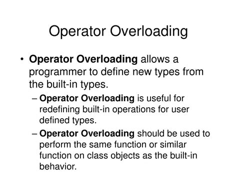 binary operator overloading in c pdf
