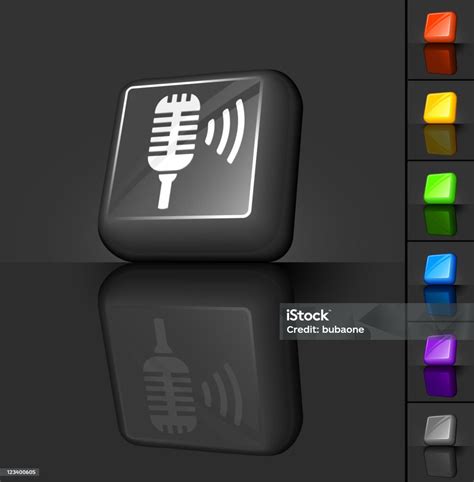 마이크 3d 버튼 설계 0명에 대한 스톡 벡터 아트 및 기타 이미지 0명 3차원 형태 검은색 Istock