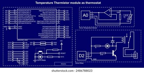 Schematic Diagram Electronic Device On Arduino Stock Illustration Shutterstock