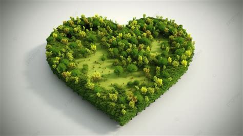 세계 환경의 날 또는 지구의 날을 상징하는 사랑의 3d 숲 모양의 상징적 고립 에코 지구 사랑 지구 지속 가능성 배경 일러스트 및 사진 무료 다운로드 Pngtree