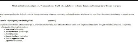 Shell Scripting Problem Solution