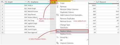 Replace Multiple Columns Values In Power Query Sql Bi Tutorials