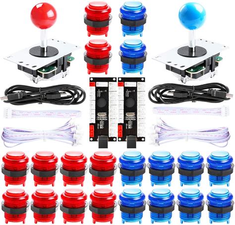 2 Player Led Arcade Buttons And Joysticks Diy Kit For Mame And Retropie Gotoretro