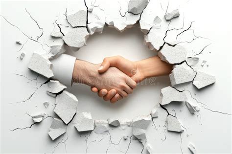Breaking Boundaries A Handshake Of Unity Through Cracked Walls In