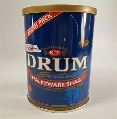 Drum Tobacco Tin Can Halfzware Shag Hand Rolling Cigarette 2001 420 Stash Kit 2061484697